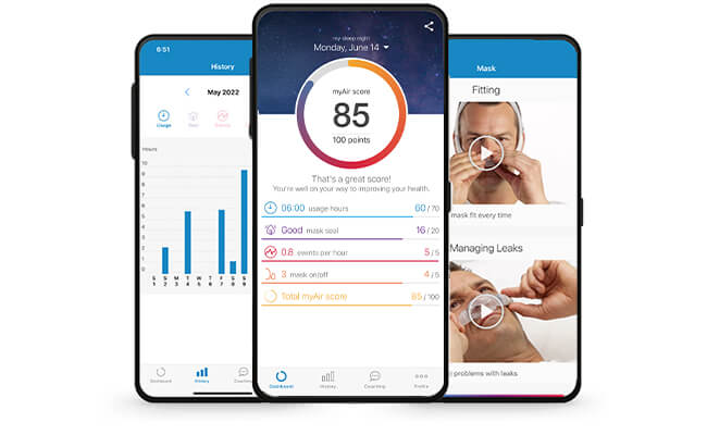 myAir tracking and coaching app for sleep therapy | ResMed
